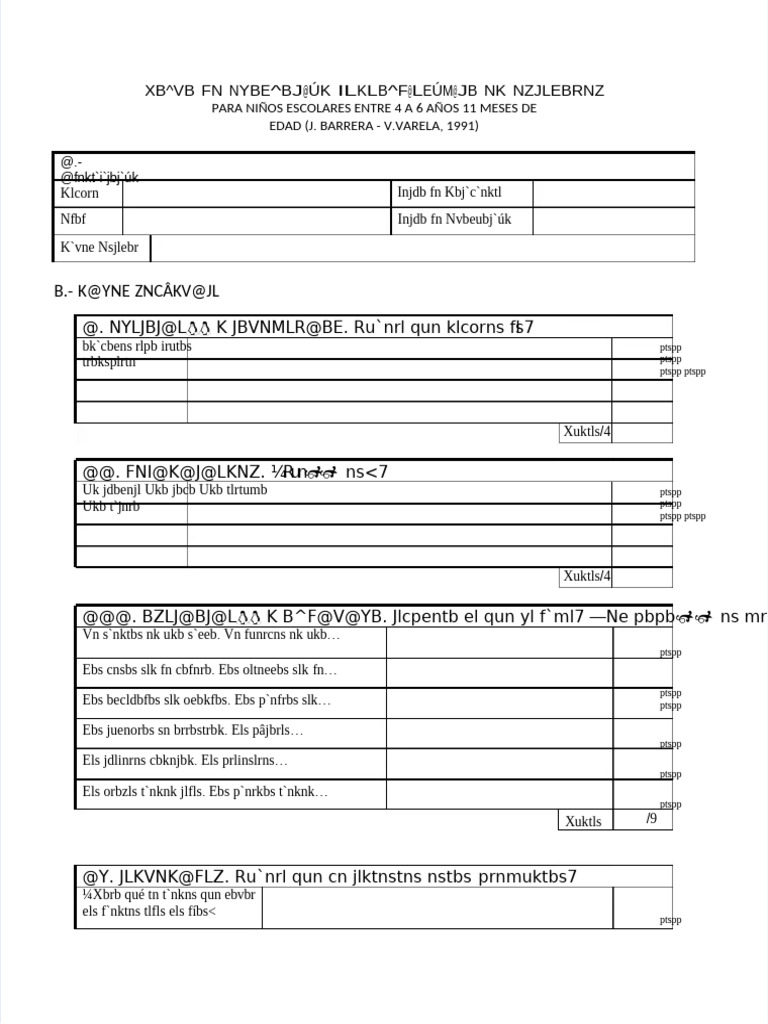 PDF Protocolo Pefe 4 A 6 Anos 11 Meses | PDF