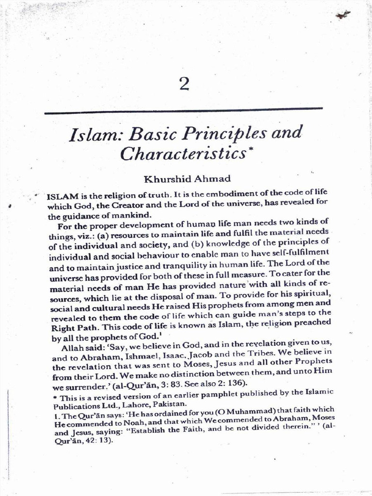 Distinctive Aspects of Isam | PDF