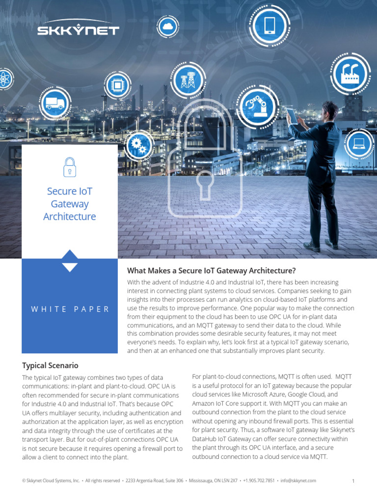 Skkynet Secure IoT Gateway White Paper | PDF | Computer Network ...