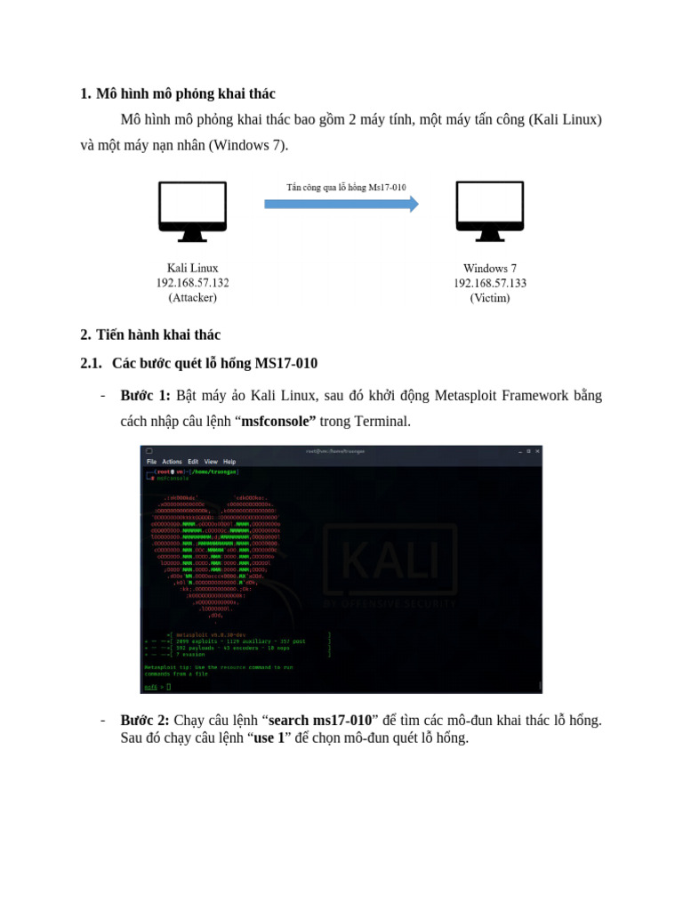 LAB 3. Khai Thac Lo Hong MS17-010 | PDF