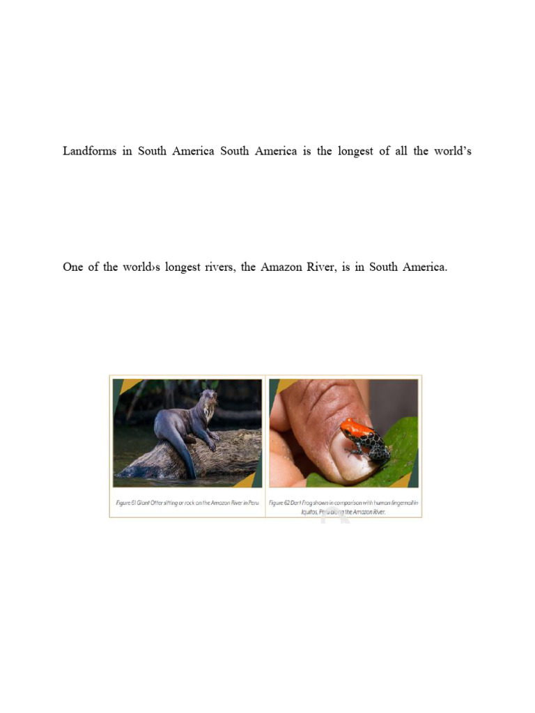 South America's Geography and Landforms | PDF