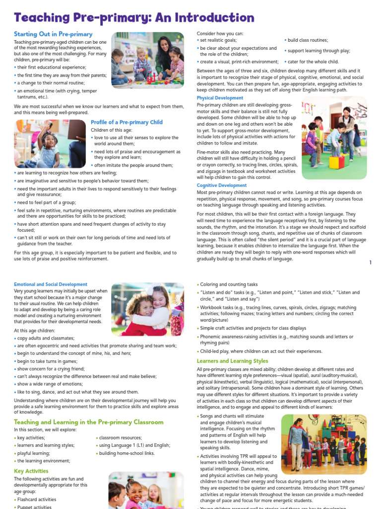 RSG-AE-Teaching Pre-Primary-An Introduction | PDF