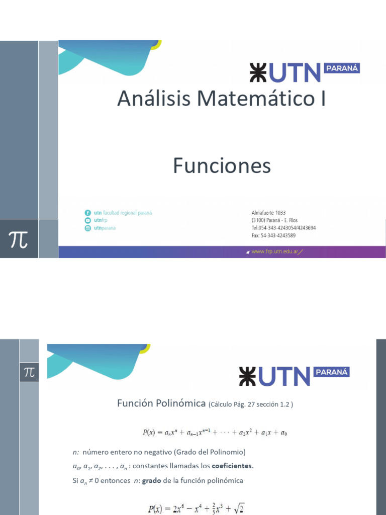 Analisis Matematico - PPT 3 - Funciones | PDF | Factorización | Matemáticas