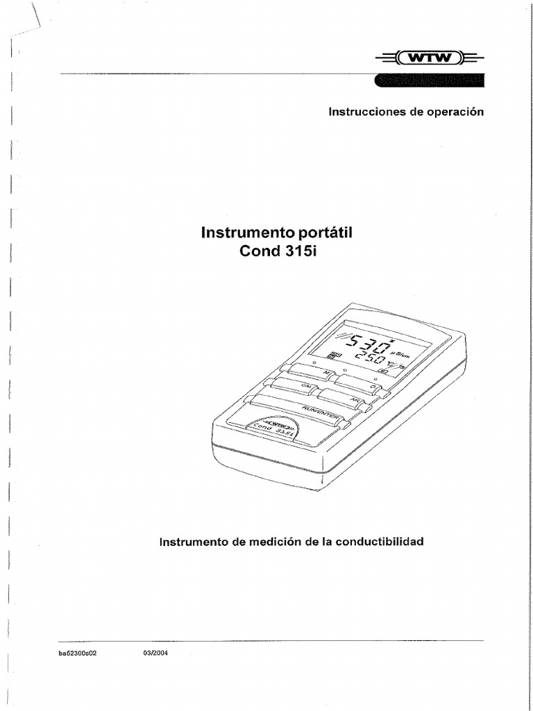 Conductimetro WTW 315i | PDF