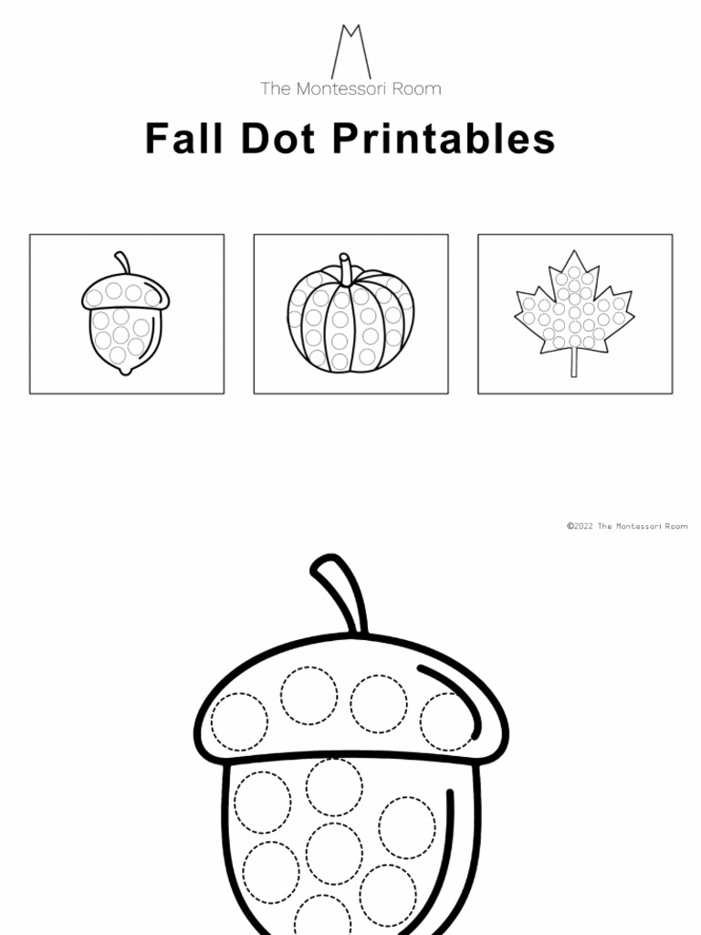 Fall Dot Printables | PDF