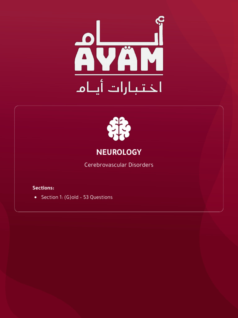 Cerebrovascular Disorders | PDF | Stroke | Nervous System