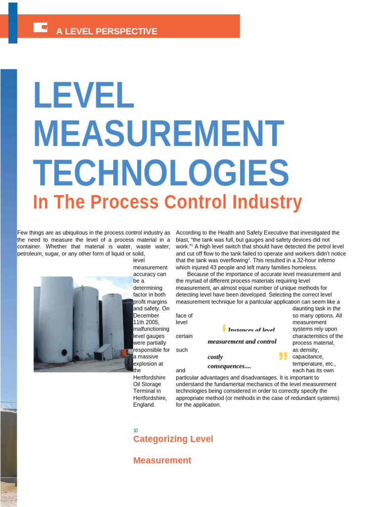 Level Measurement Technologies | PDF | Buoyancy | Physical Quantities