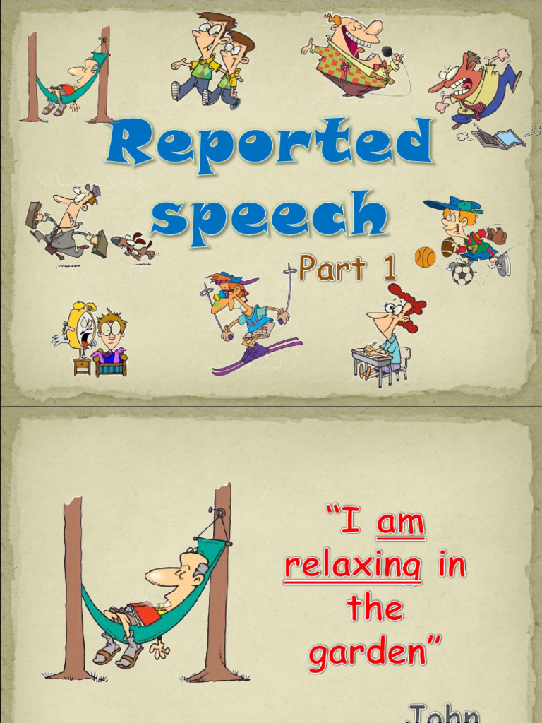 Reported Speech Fun Activities Games 66136 | PDF