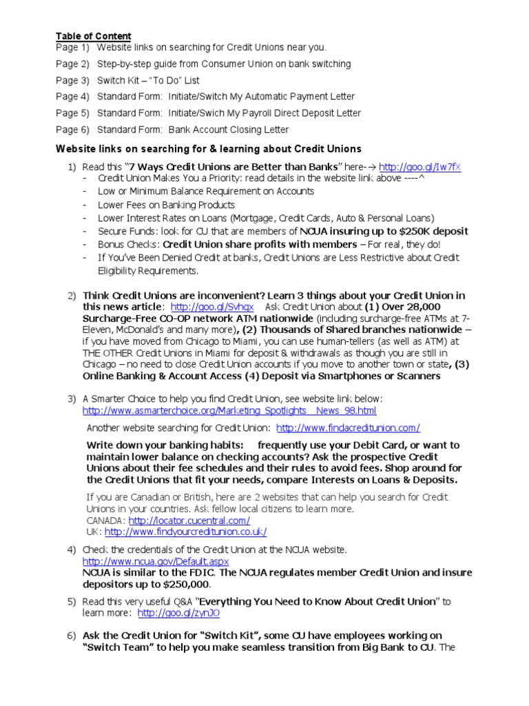 Bank Switching Step by Step N Standard Forms Made Easy | PDF | Debits ...