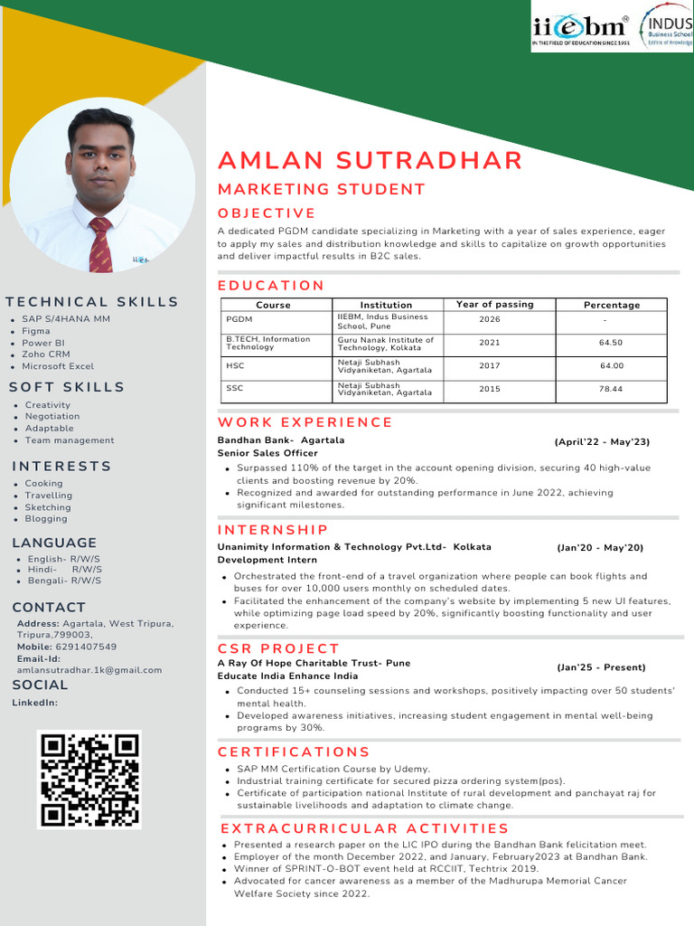 Marketing Student with Diverse Skills | PDF