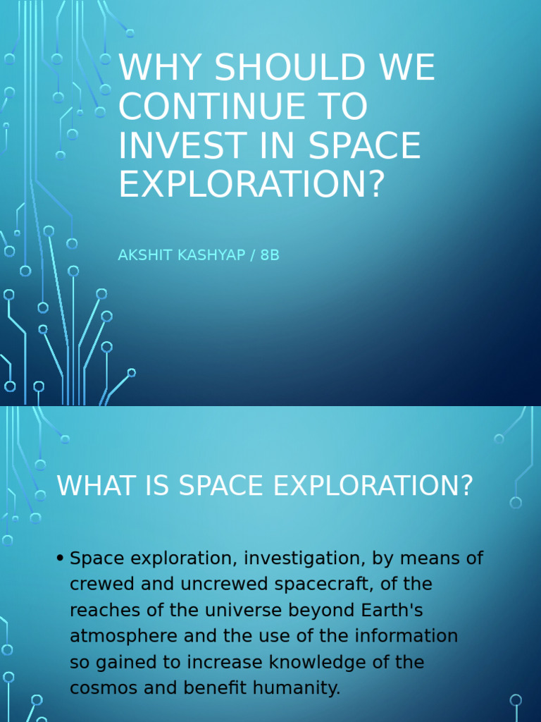 Space Exploration Investment Presentation | PDF | Outer Space | Space Exploration