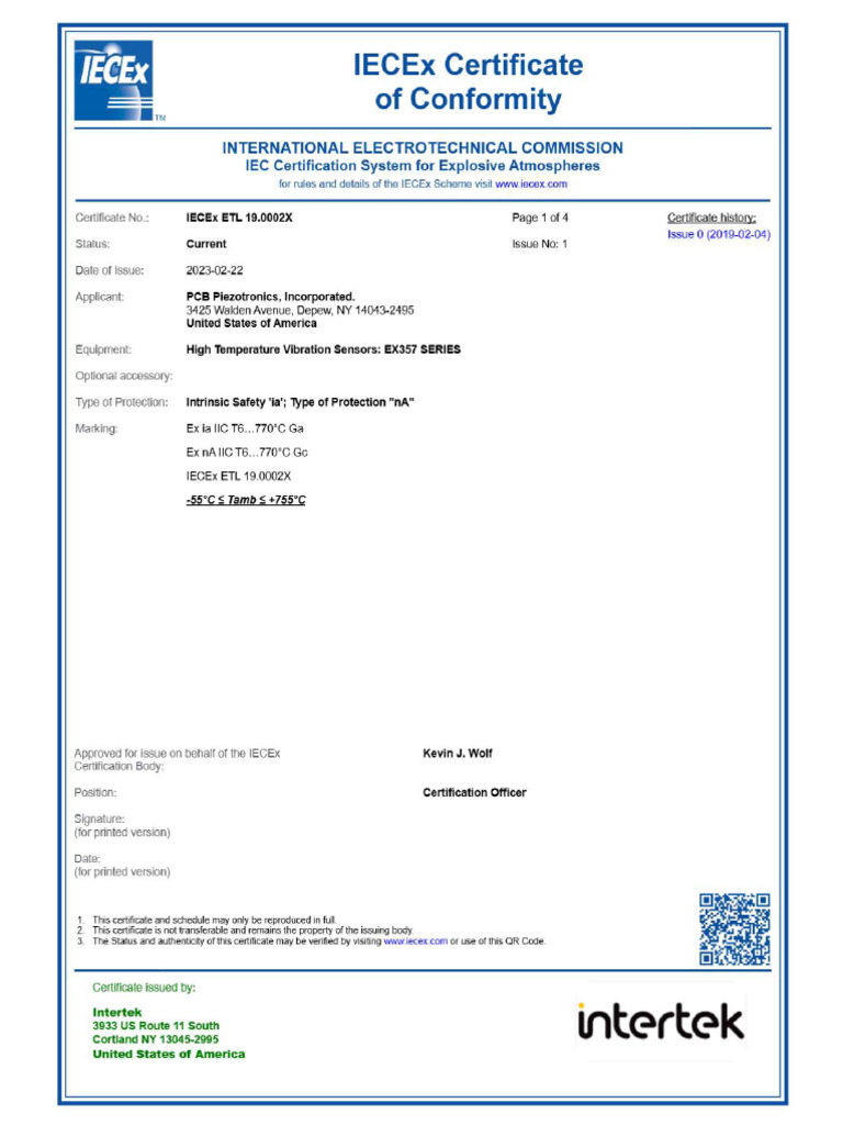 Iecex Lcie 19.0002x | PDF