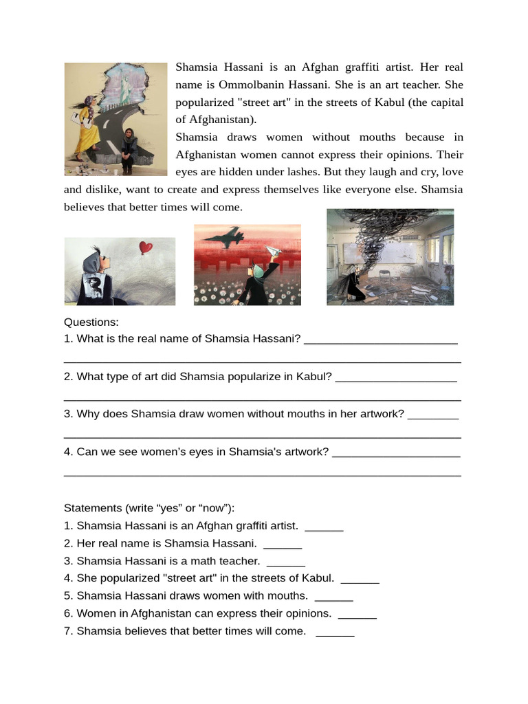 Art of Shamsia Hassani - 149068 | PDF