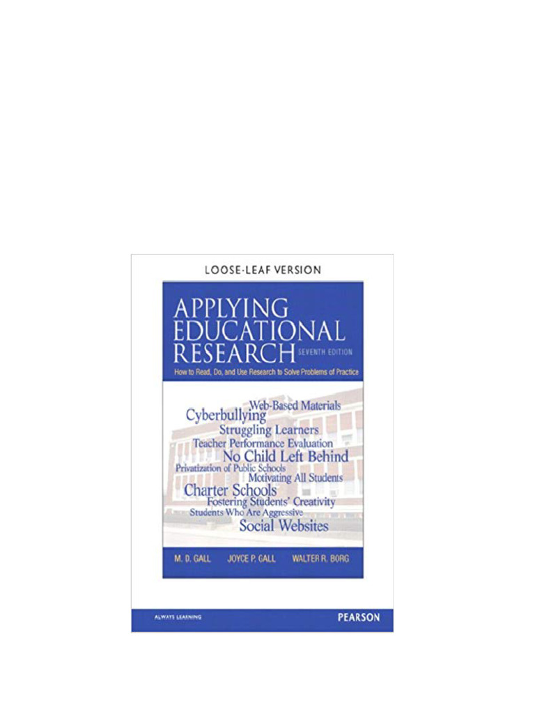 (Ebook PDF) Applying Educational Research: How To Read, Do, and Use Research To Solve Problems ...