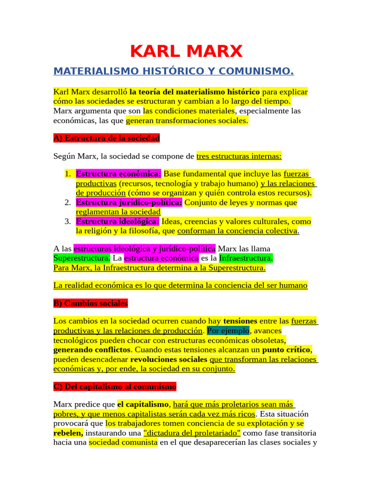 Karl Marx-1 | PDF | La teoría de la alienación de Marx | Karl Marx