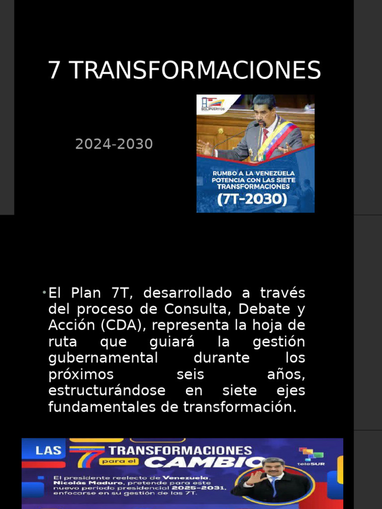 7 Transformaciones | PDF | Venezuela | Economias