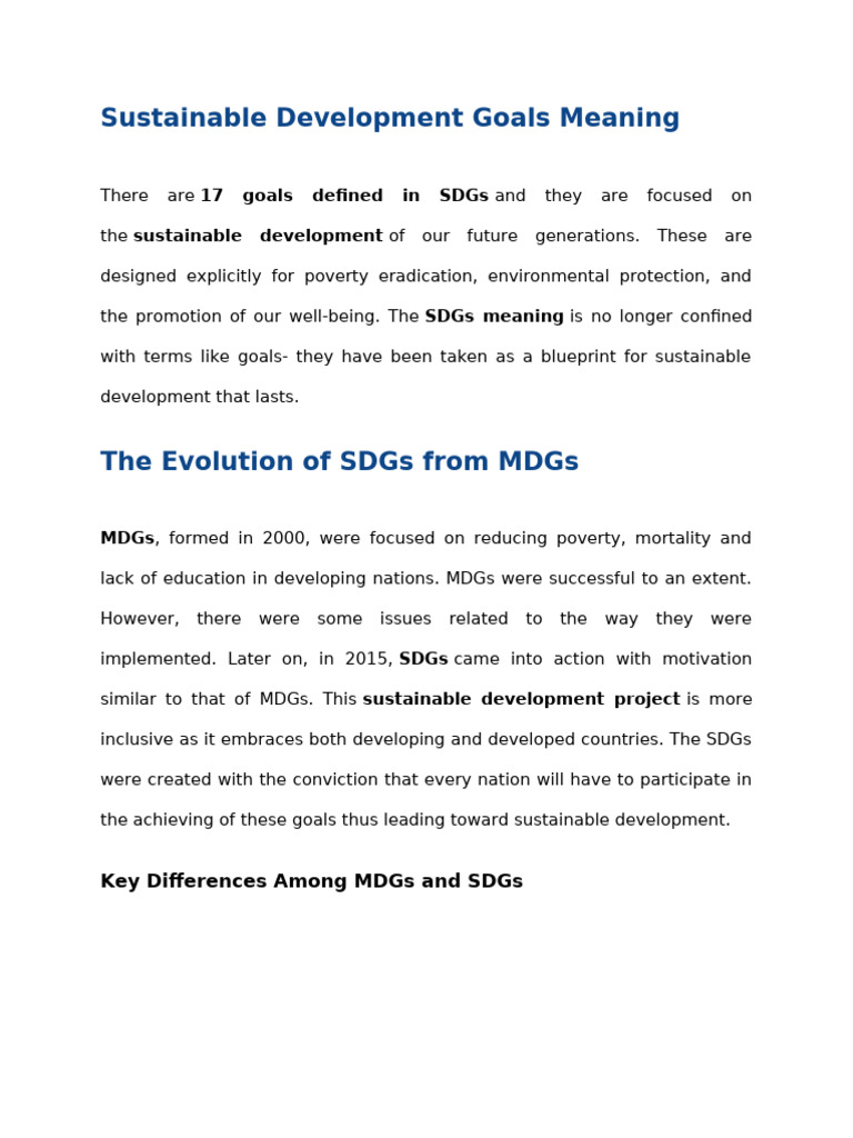 Understanding Sustainable Development Goals | PDF | Sustainability ...