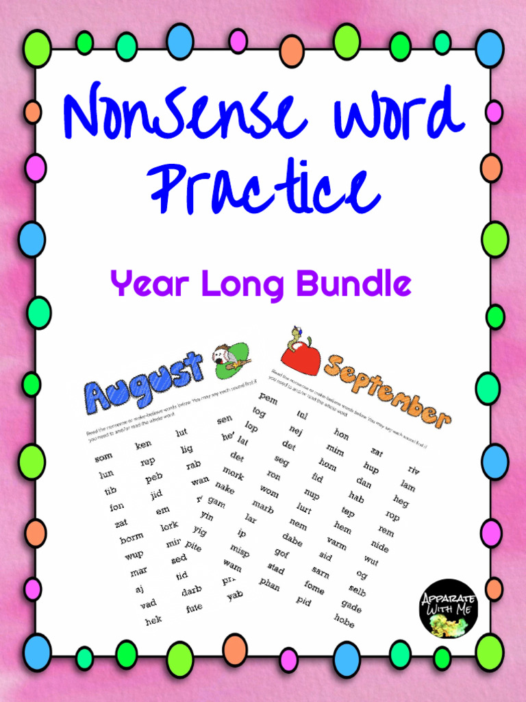 Nonsense Word Practice: Year Long Bundle | PDF