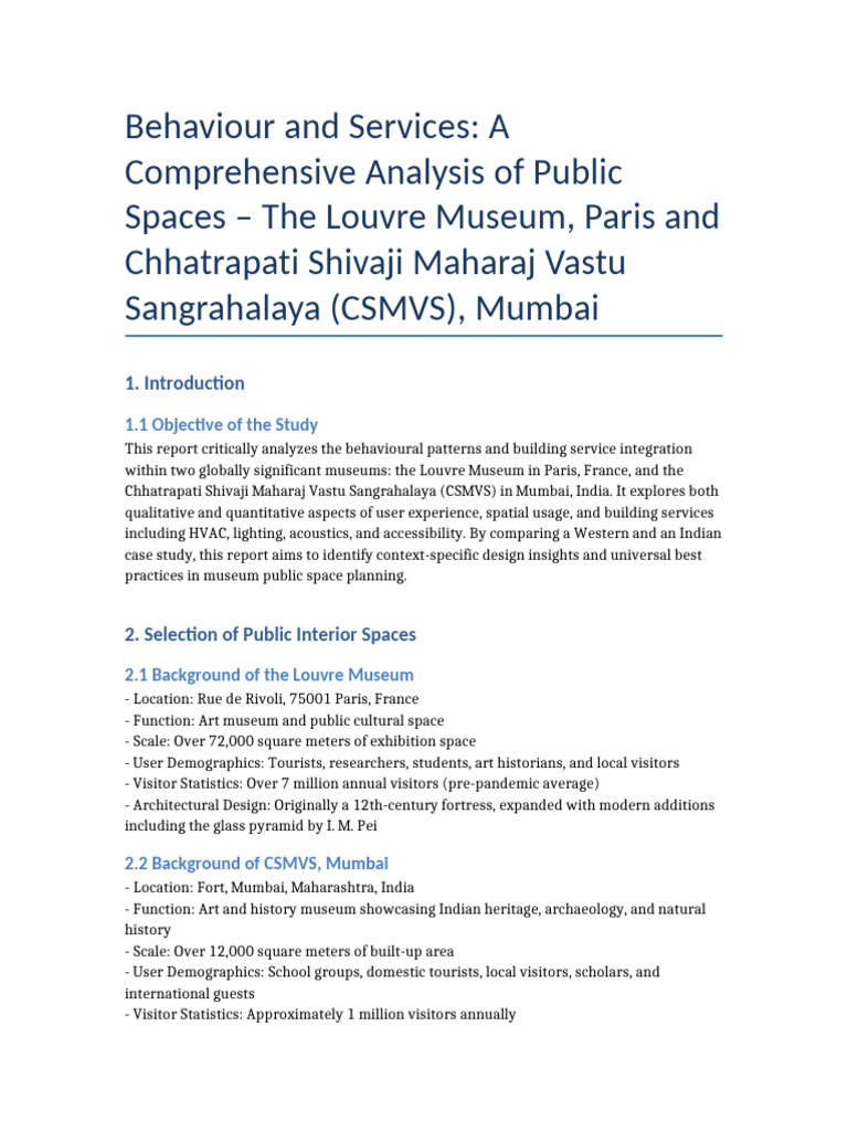 Museum Behavior and Services Analysis | PDF | Louvre
