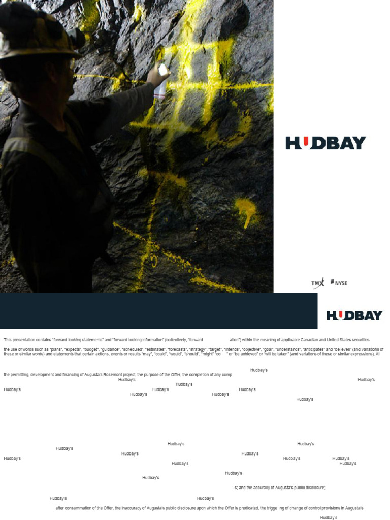 Hudbay Investor Presentation Overview | PDF | Mining