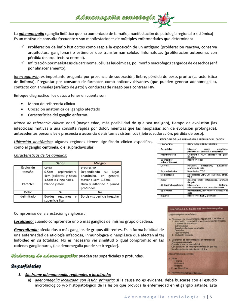 Adenomegalia SEMIOLOGIA Up1 | PDF | Biopsia | Cáncer
