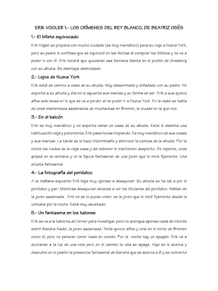 Resumen Libro Erik Vogler | PDF