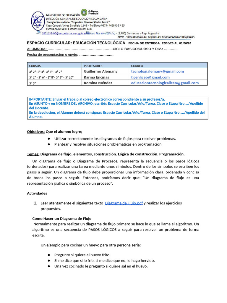 Activ-Educ Tecn-3° Año-4° Etapa | PDF | Algoritmos | Informática
