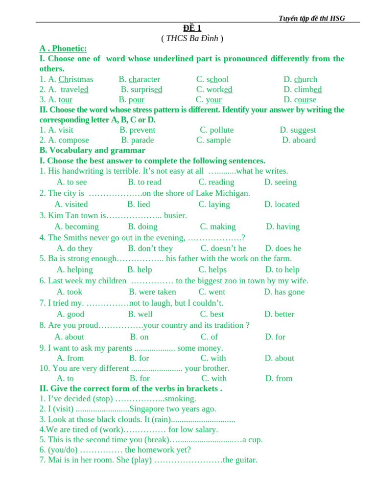 đề anh ( encore ++ ) | PDF | English Language | Adults