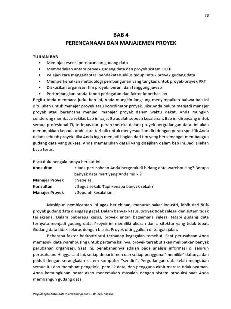 Bab 4 - Perencanaan Dan Manajemen Proyek | PDF