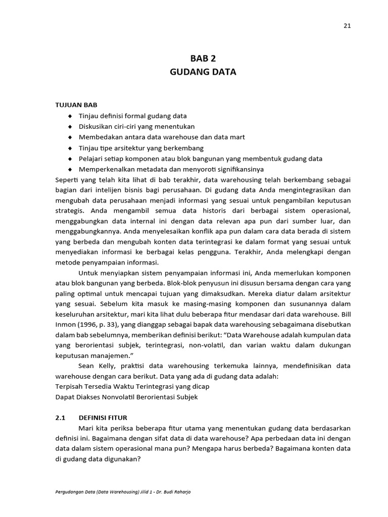 Bab 2 - Gudang Data | PDF