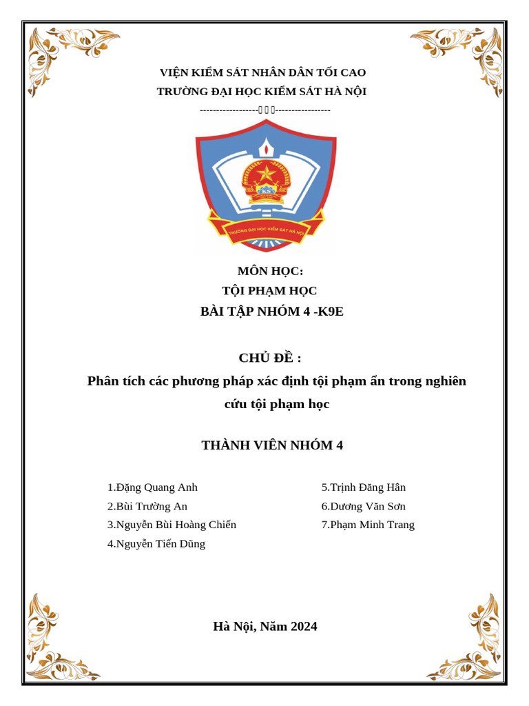 Nhóm 4 K9E TPH | PDF