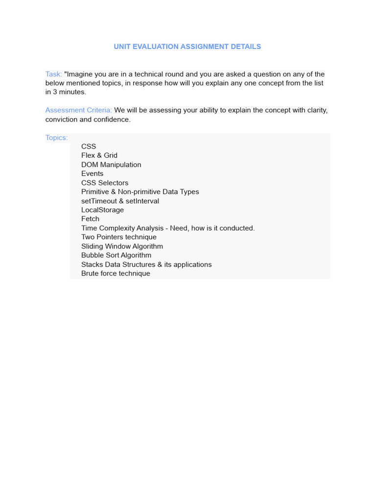 Unit 2 - Skillathon Assessment | PDF