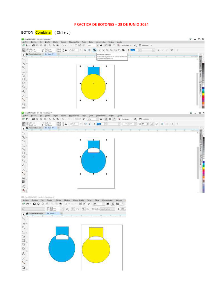 practica de botones - 28 junio | PDF
