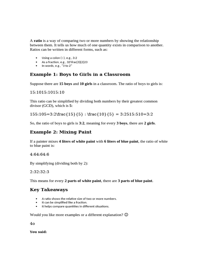 Understanding Ratio Numbers Explained | PDF | Level Of Measurement | Ratio