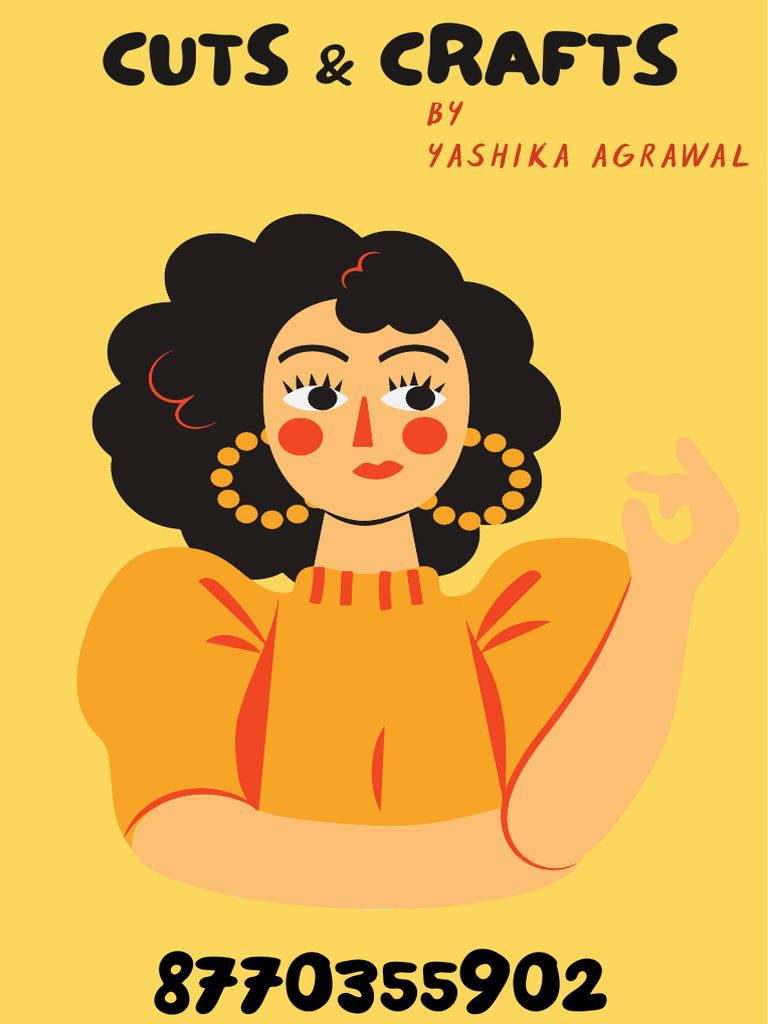 Yellow Black Cute Illustrated Biography Book Cover | PDF