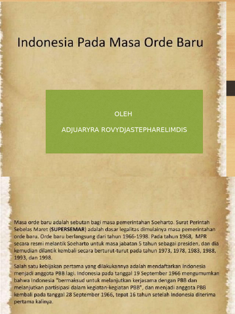 Masa Transisi Menuju Orde Baru | PDF