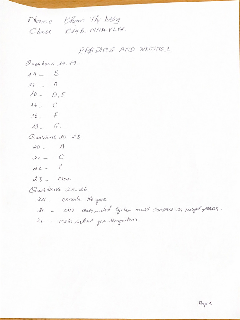 PhamThiLuong.k14.Mon R&W1 | PDF