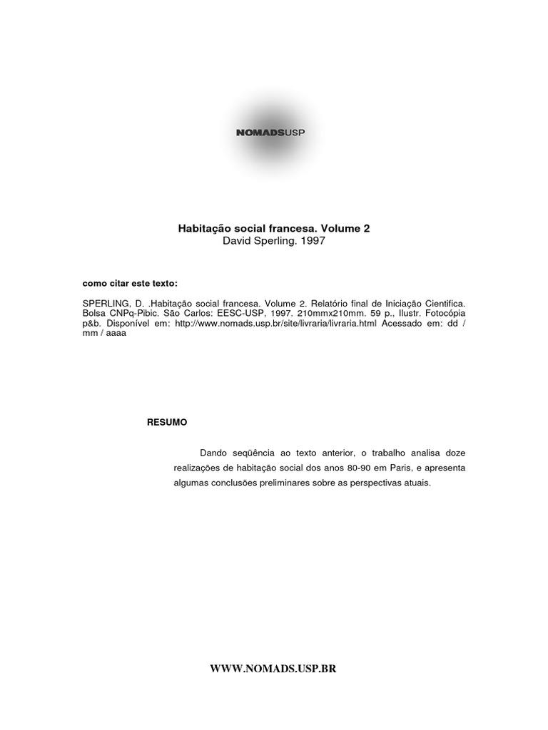 R03-Habitacao Social Francesa | PDF