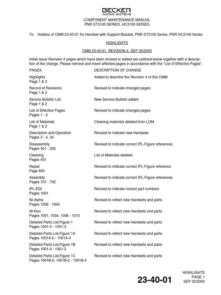 PNR ST3100 & HC3100 Maintenance Manual | PDF | Hertz