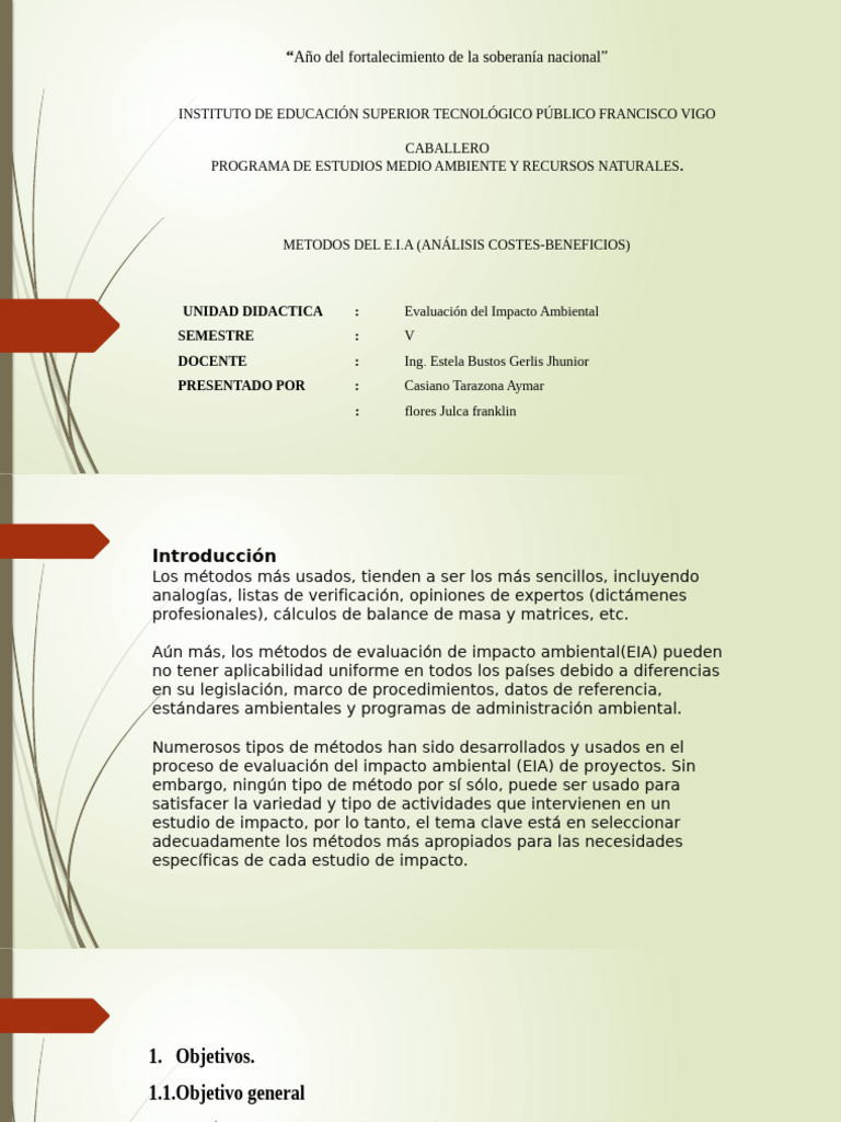 Metodo de Prediccion de La EIA | PDF | Evaluación de impacto ambiental | Planificación