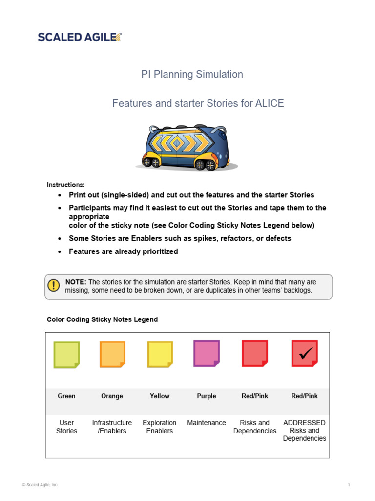 04 ALICE PI Planning Simulation Handout (6.0) | PDF | Traffic | Parking