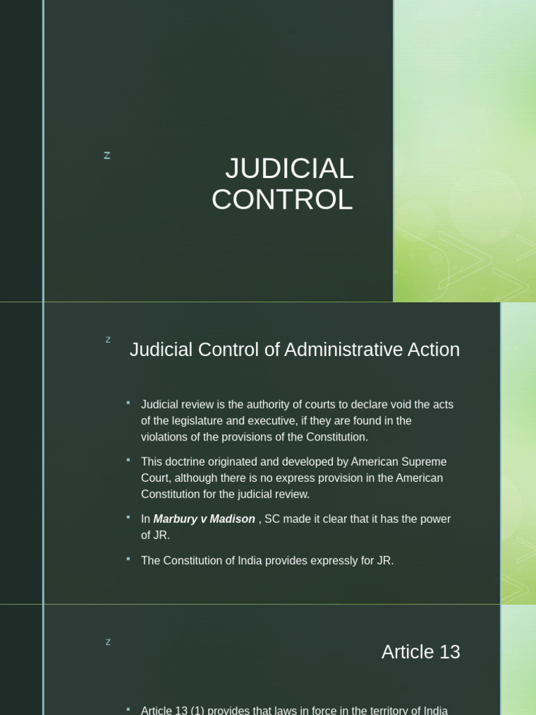 Judicial Control | PDF | Judicial Review | Political Charters