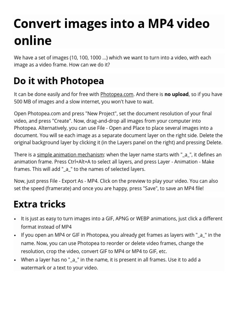Photopea Tutorials | PDF