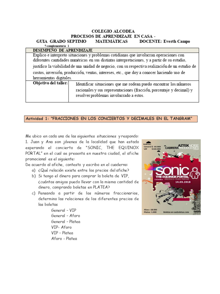Matematicas Grado Septimo-Guia-Complementaria | PDF