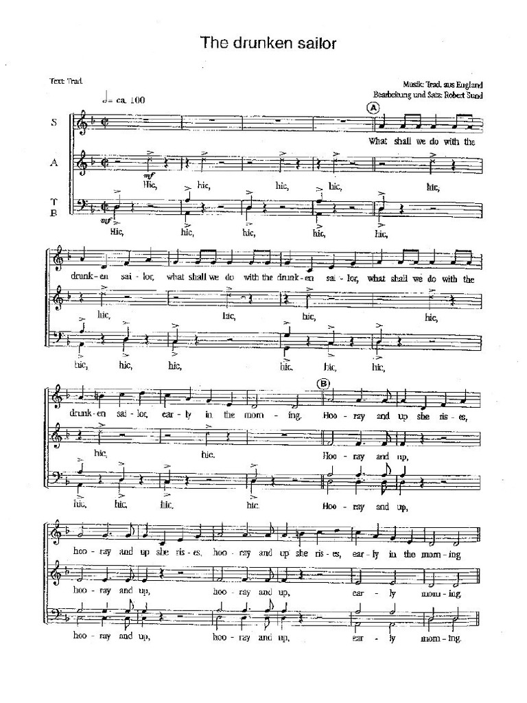 The Drunken Sailor | PDF