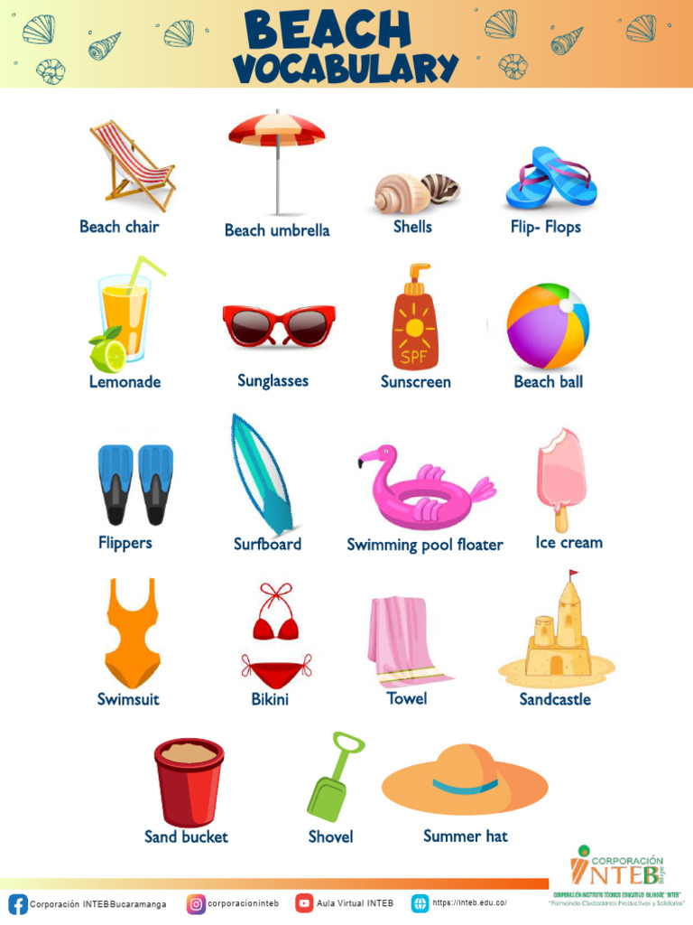 Beach Vocabulary for Kids | PDF