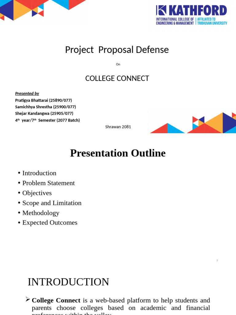 Project Defense Presentation Coverpage - Template | PDF | Scrum ...