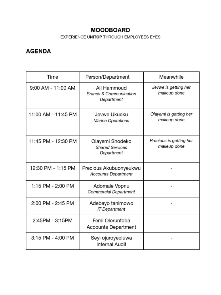 Videography Moodboard | PDF