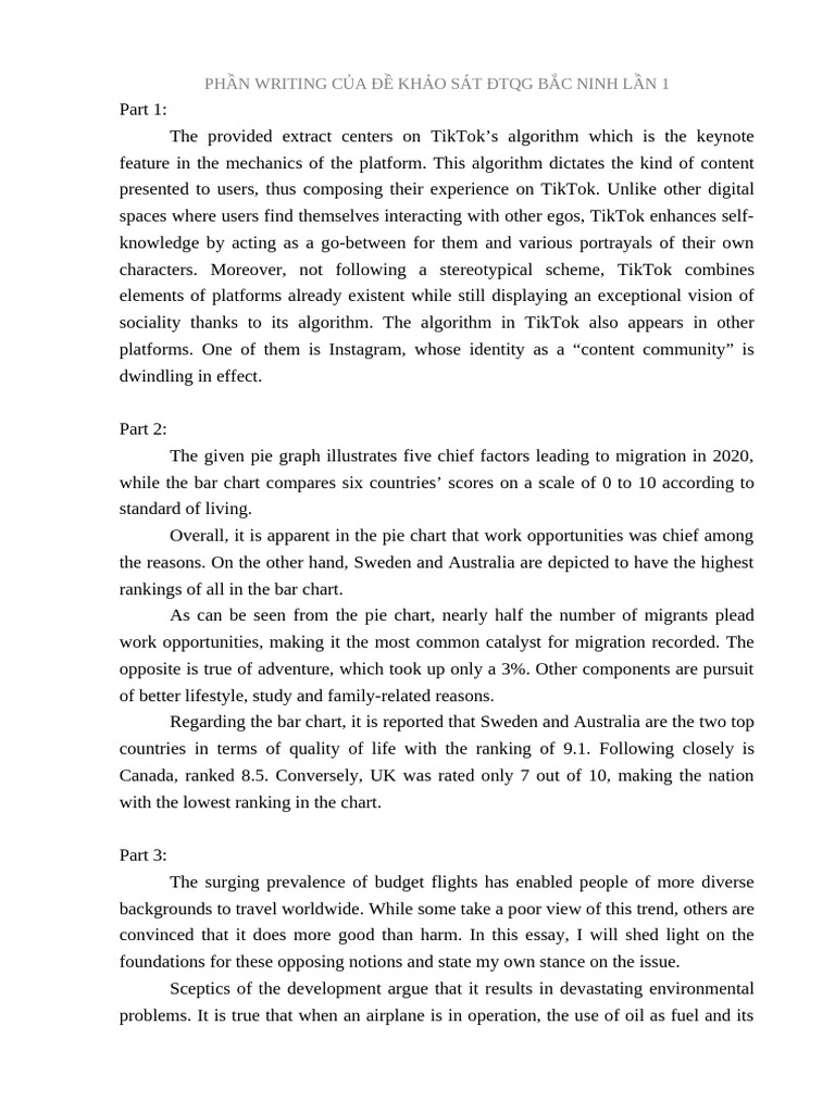 Writing đề ks đtqg Bắc Ninh l1 | PDF | Climate Change | Natural Environment