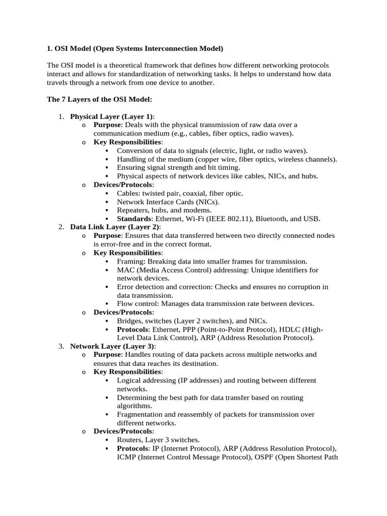 OSI and TCP/IP Networking Overview | PDF | Internet Protocol Suite | Ip ...
